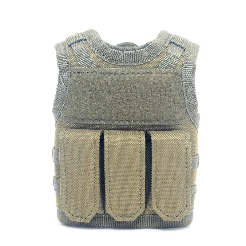 Тактическая мини-сумка MOLLE для бутылки с пивом или вином, зеленый