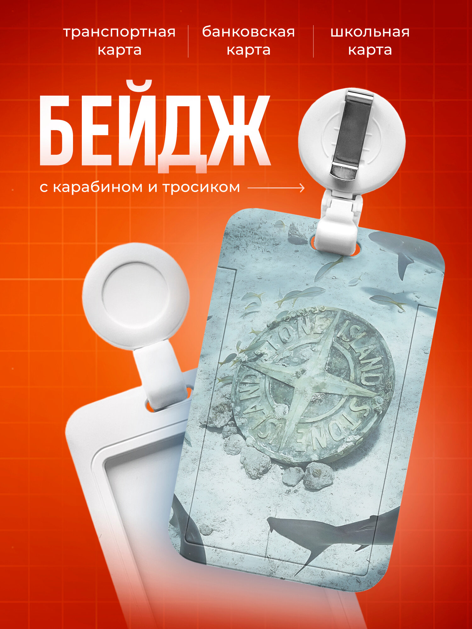 Бейдж чехол для пропуска, карты IREVIVE, с принтом стоник