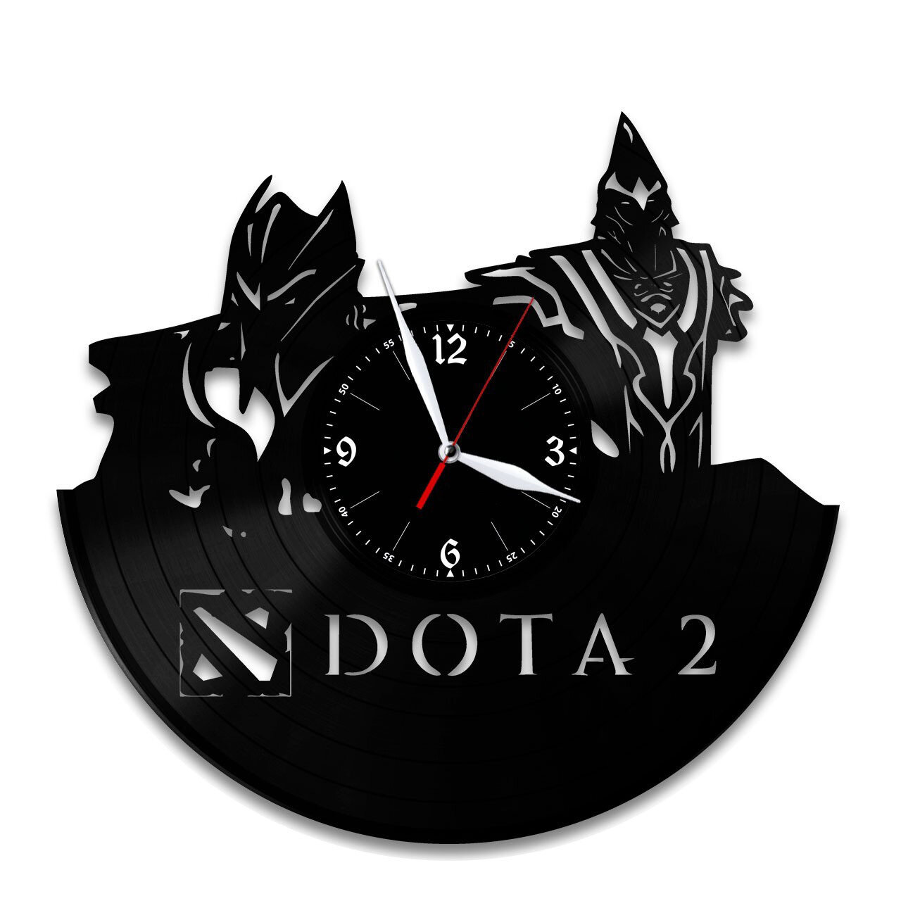 Настенные часы из виниловой пластинки "Дота 2"