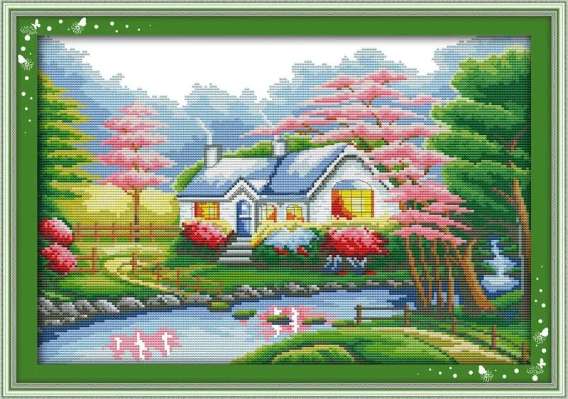 NKFвышивка крестом наборы, Схема на 11CT "Прекрасная родина",56*40CM