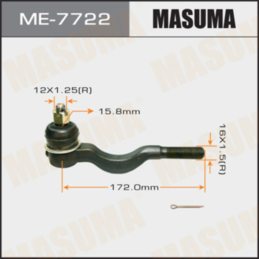 Наконечник Рулевой Mitsubishi Pajero 90-, Montero 98- (Masuma ME-7722)