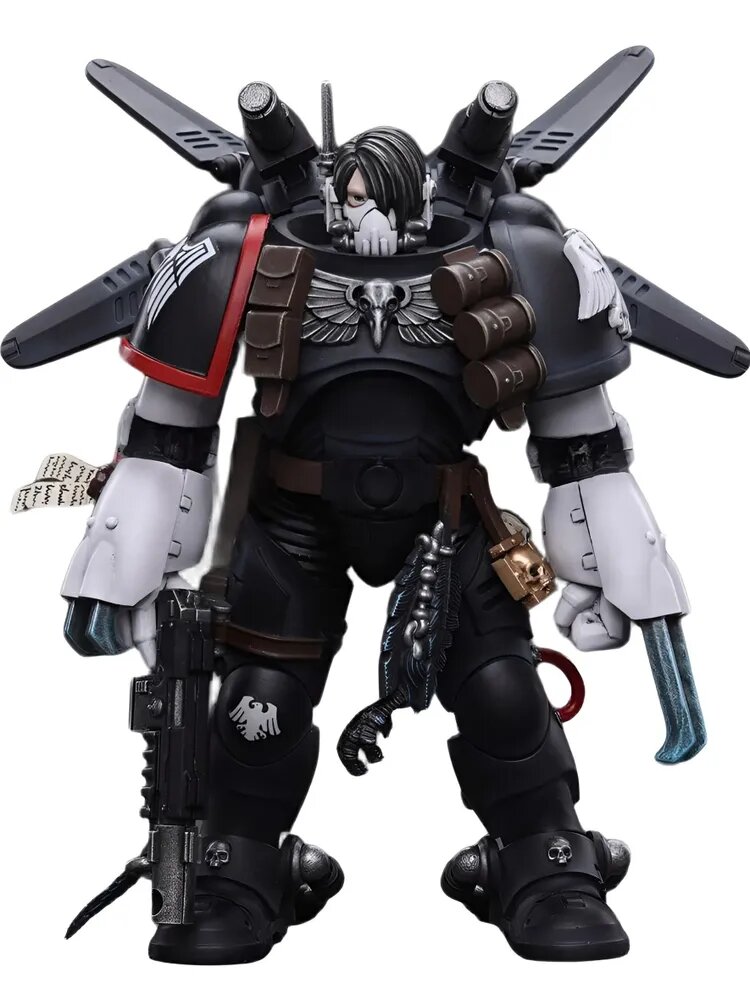 Подвижная фигурка JOYTOY Warhammer 40K Raven Guard Chapter Master Kayvaan Shrike