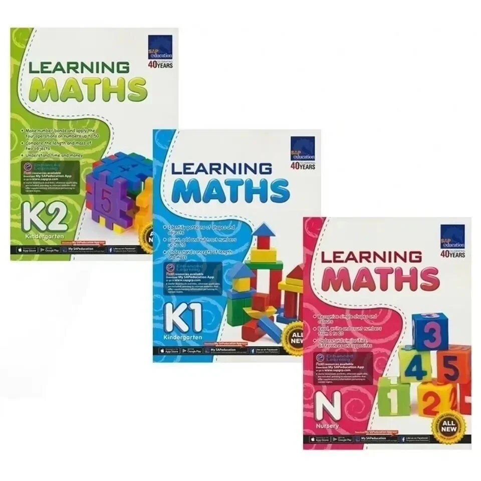 Sap Learning Math N K1 K2 English Exercise Book
