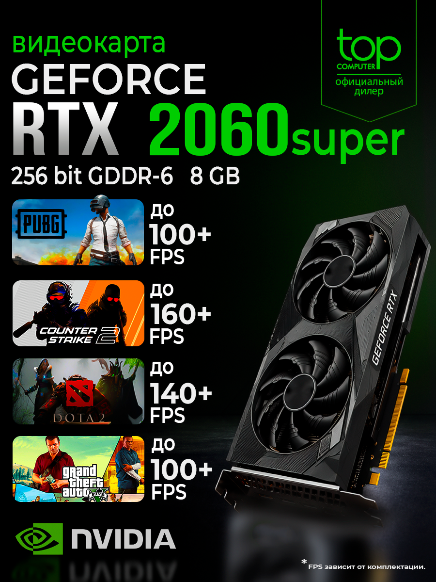 Системный блок TopComp AK 122020906 AMD Ryzen 5 9500f /32 Гб /SSD960 Гб /HDDотсутствует RTX 2060 SUPER /Win11 pro