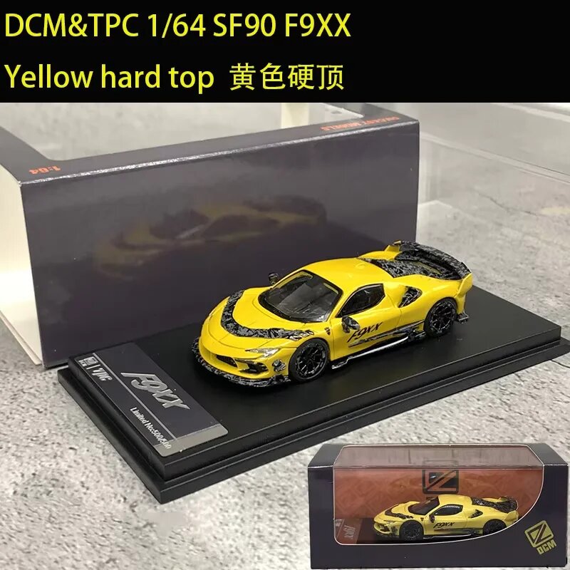 Bburago 1/64 SF90 F9XX металлическая модель автомобиля Yellow-hardtop