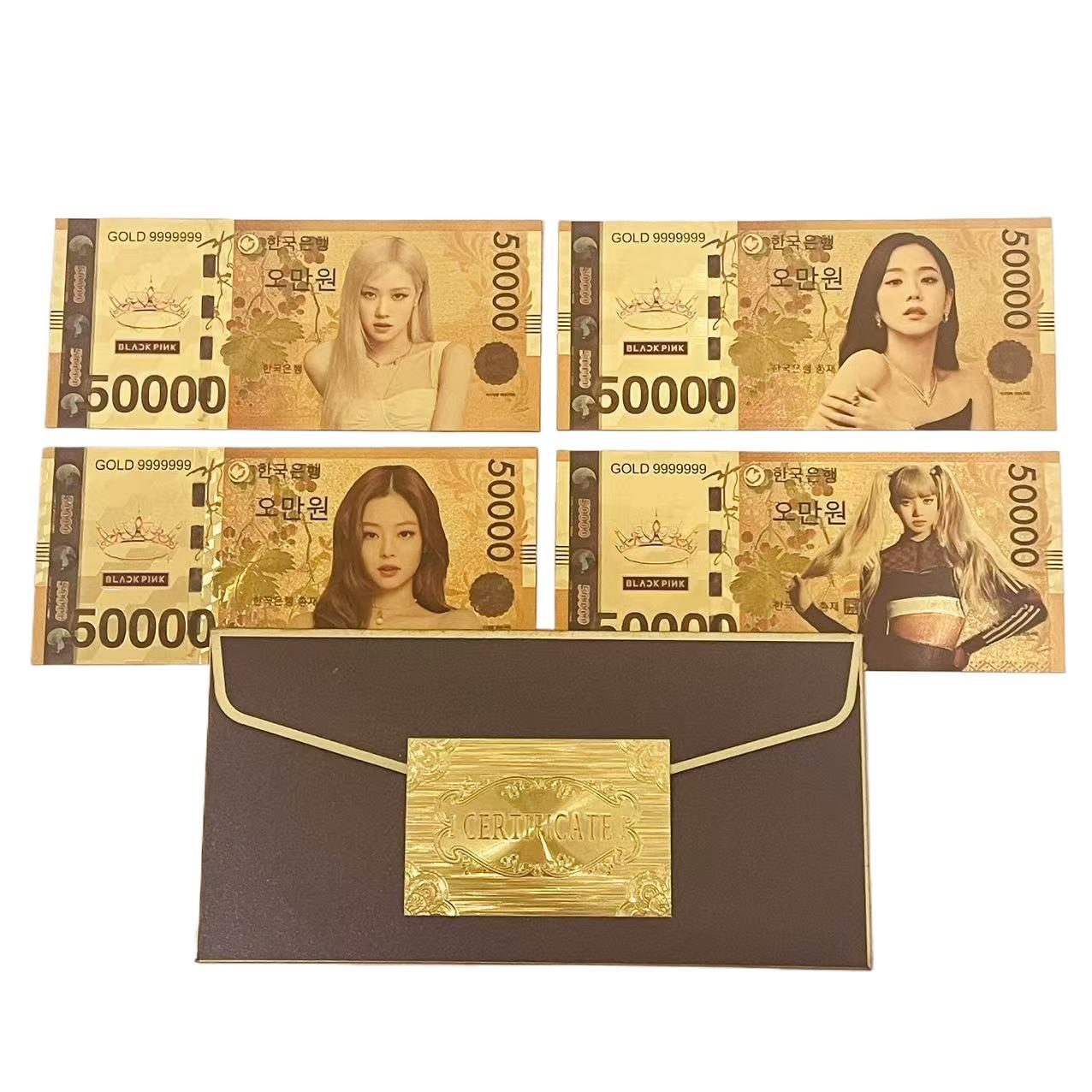 Набор карт-сувениров четырех участниц BlackPink с конвертом и сертификатом 15,5x7,6 см