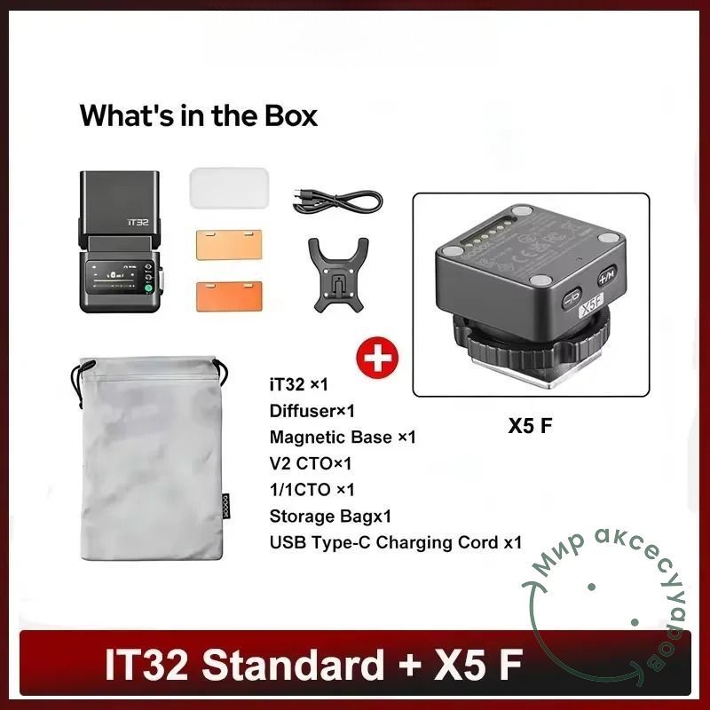 Godox IT32 Вспышка для фотокамеры TTL с магнитной установкой X5 беспроводной триггер вспышки, Sony Nikon Canon Fuji Olympus