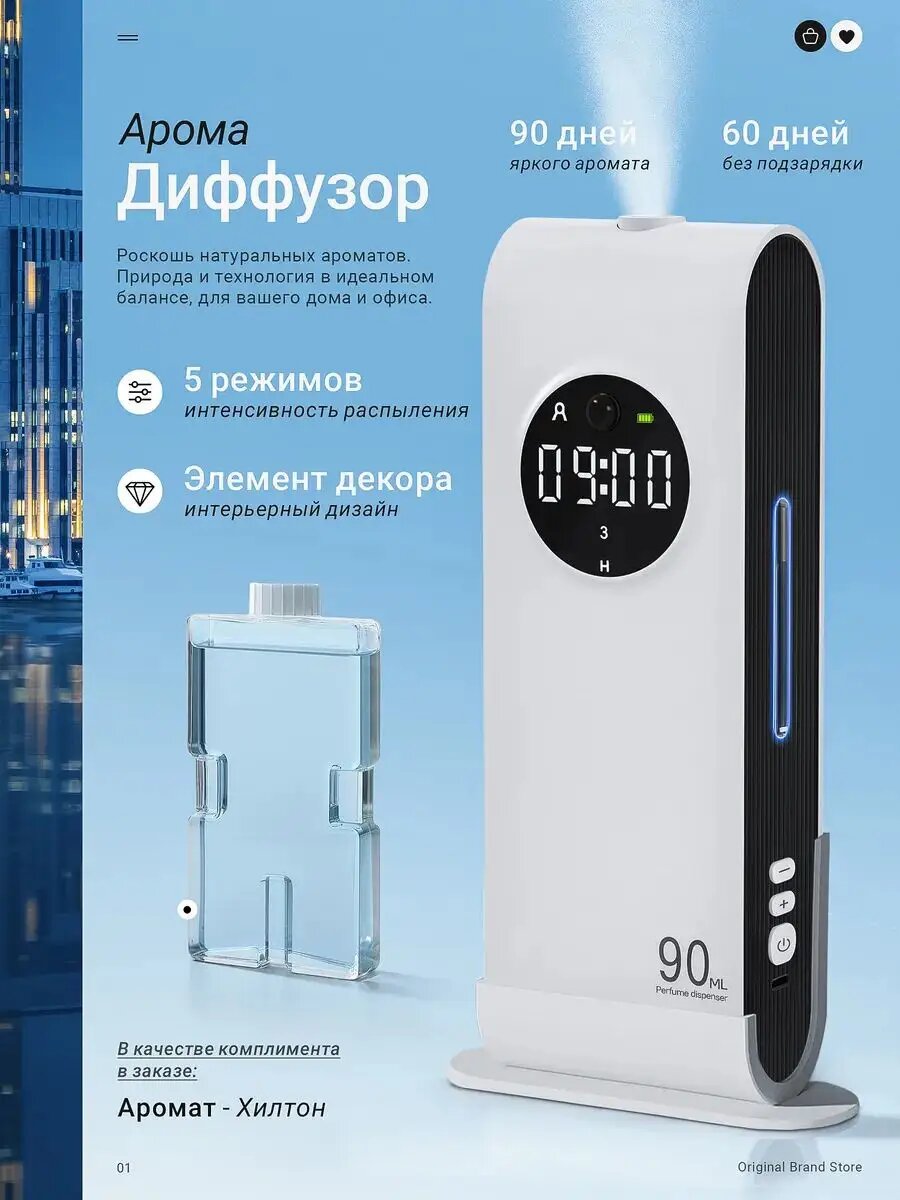 Умный электронный аромадиффузор для дома