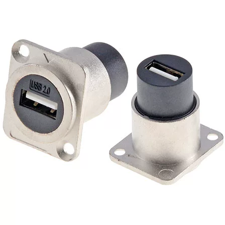 Разъем USB 2.0 3.0 со светодиодной подсветкой гнездо-гнездо для монтажа на панель USB-разъем черный серебристый