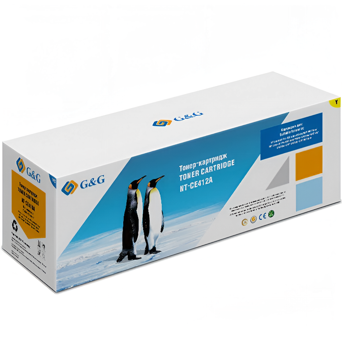 Картридж для HP CE412A жёлтый, G&ampG совместимый