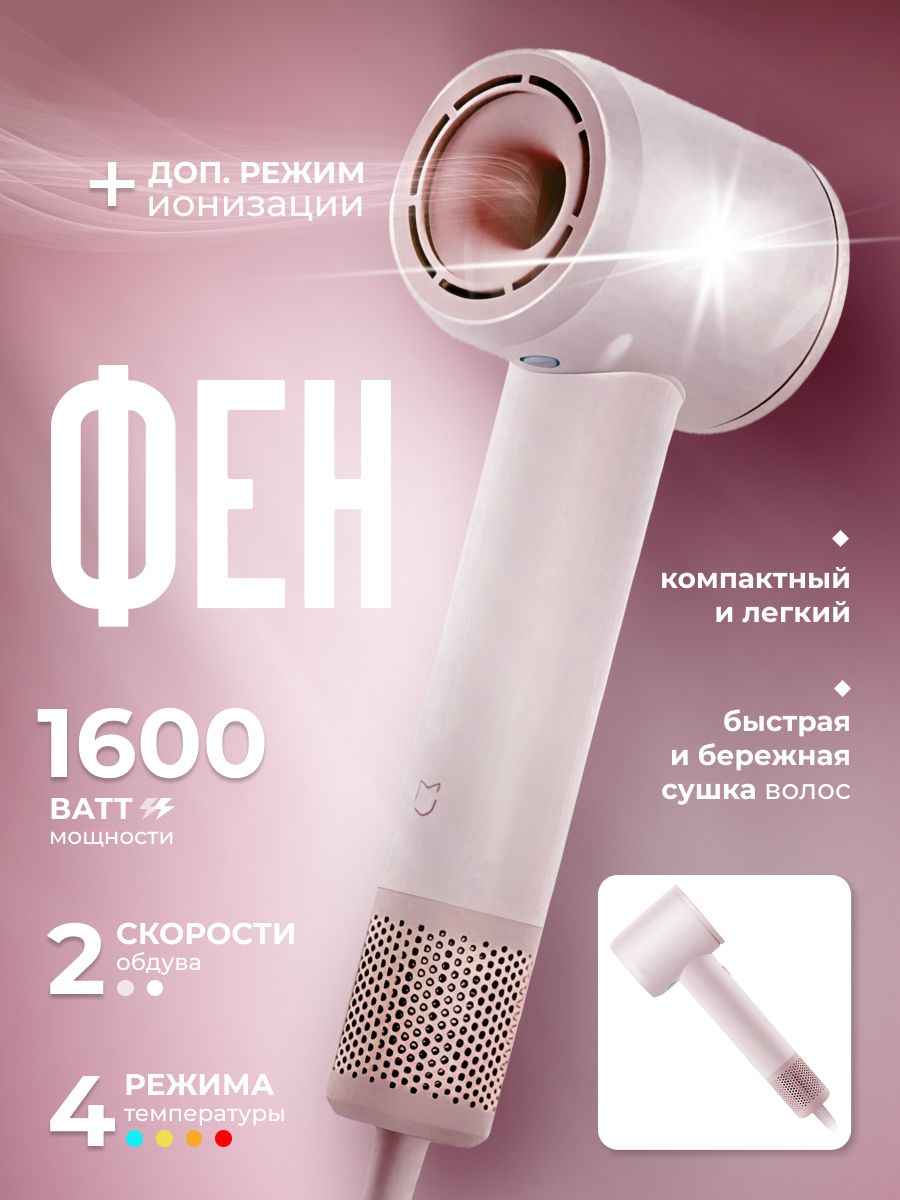 Фен для волос Mijia High-Speed Hair Dryer (GSHF04LF) Pink