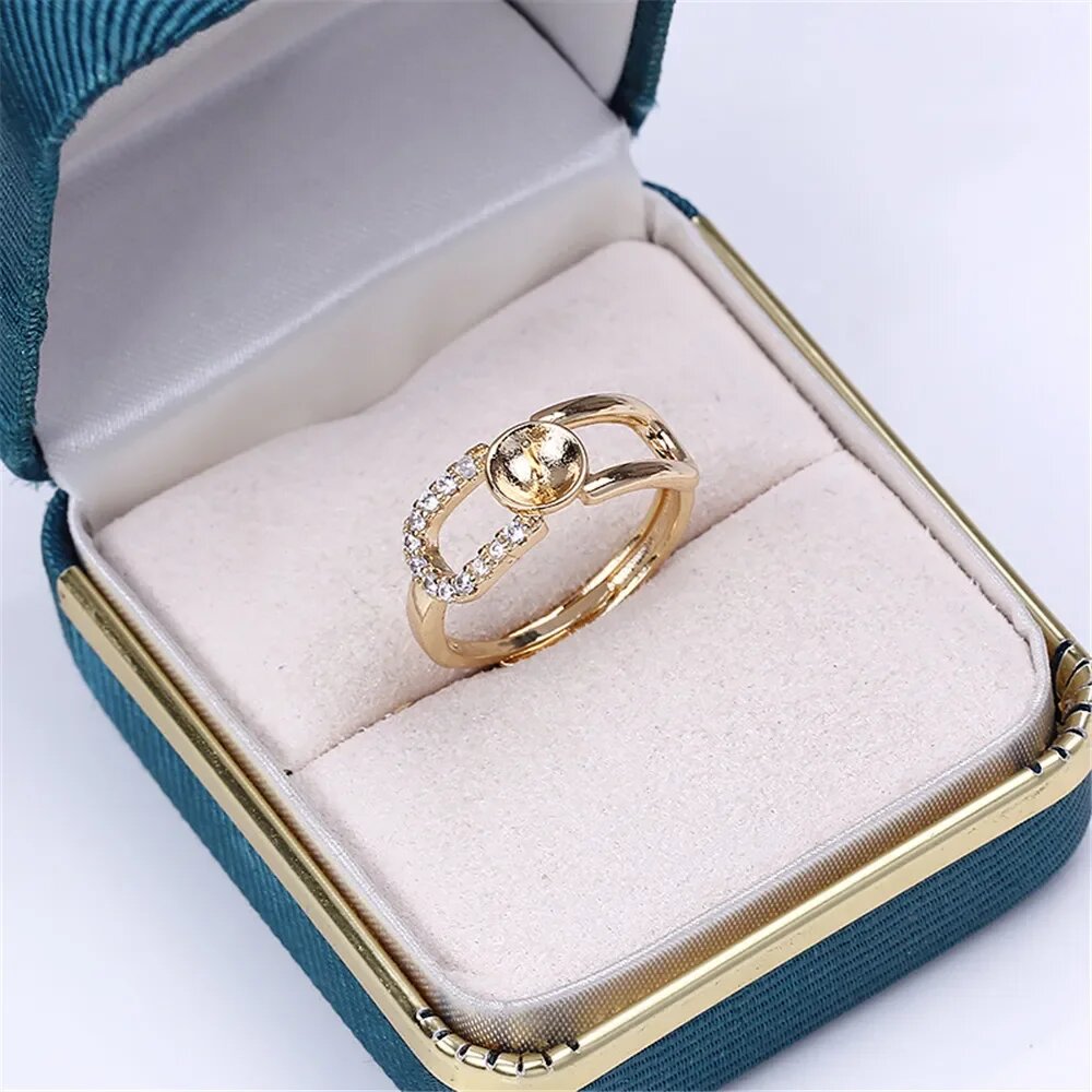 Пустые кольца из позолоченного золота 14K, набор из 19 штук FIT 6-8MM, Gold Accessories
