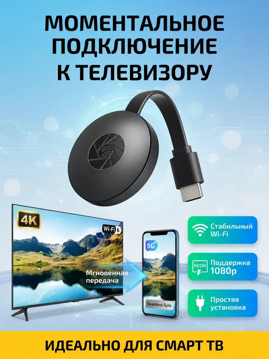 WiFi адаптер транслятор для телевизора HDMI