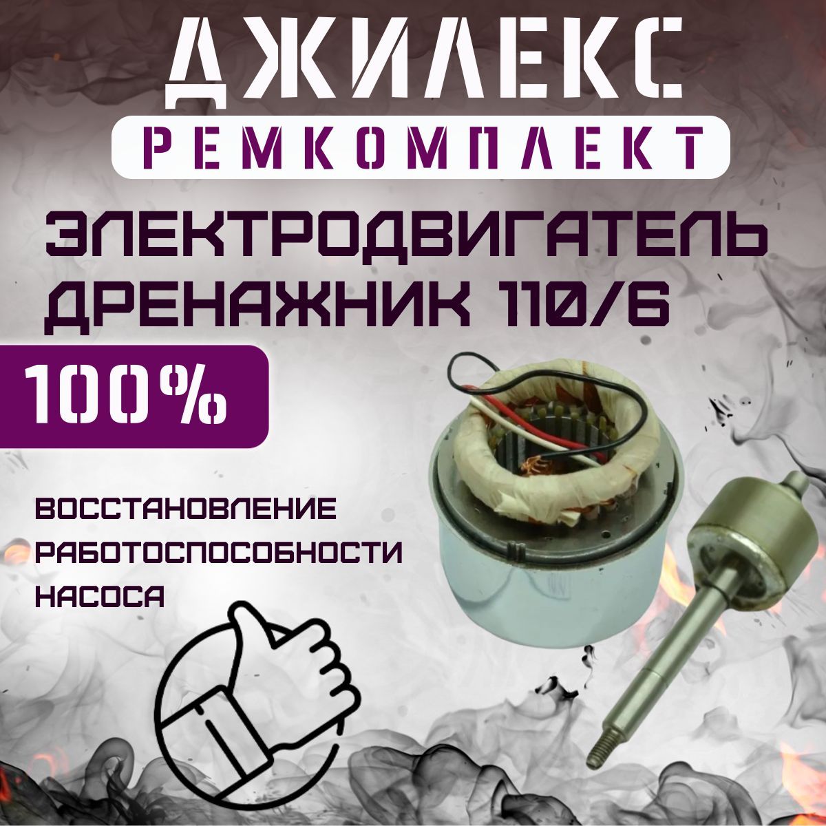 Ремкомплект электродвигателя для насоса Джилекс Дренажник 110/6 (RMKeldvigDren1106)
