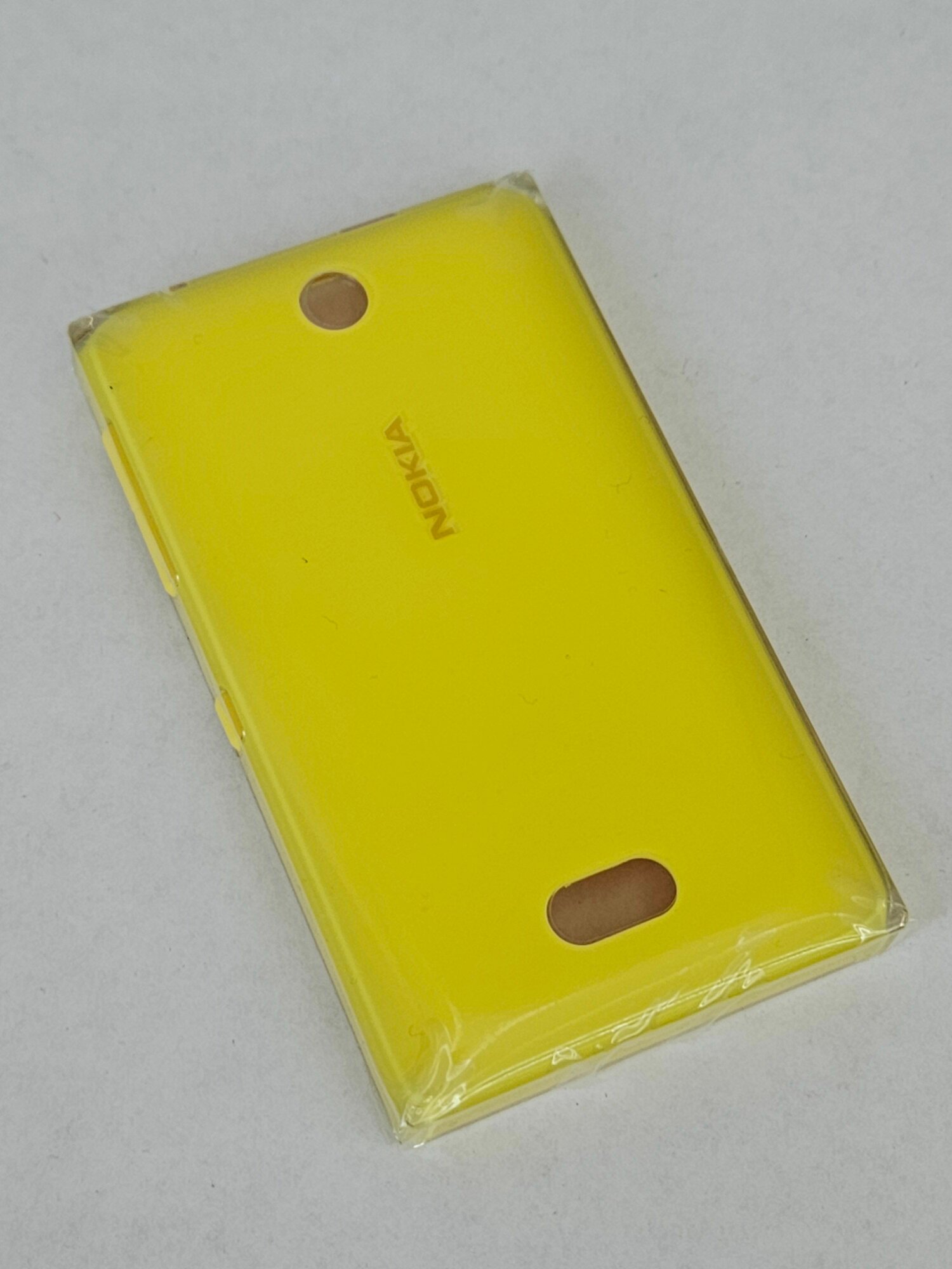 Крышка аккумулятора в сборе с боковыми клавишами для Nokia Asha 500 Dual Sim (цвет - yellow) orig, p/n: 02503T0