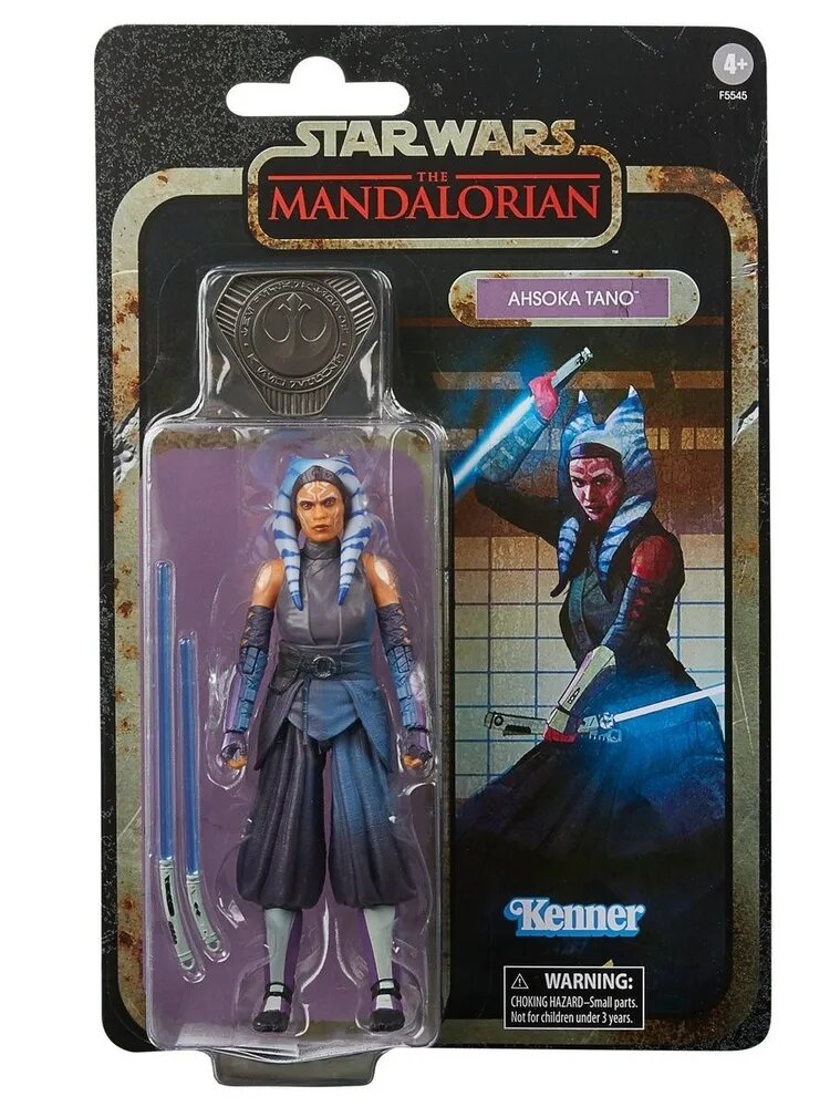 Фигурка Hasbro Star Wars Toys Черная серия Кеннер в ретро-упаковке Американская драма "Мандалорец" 6-дюймовая подвижная кукла ручной работы Асока Тано