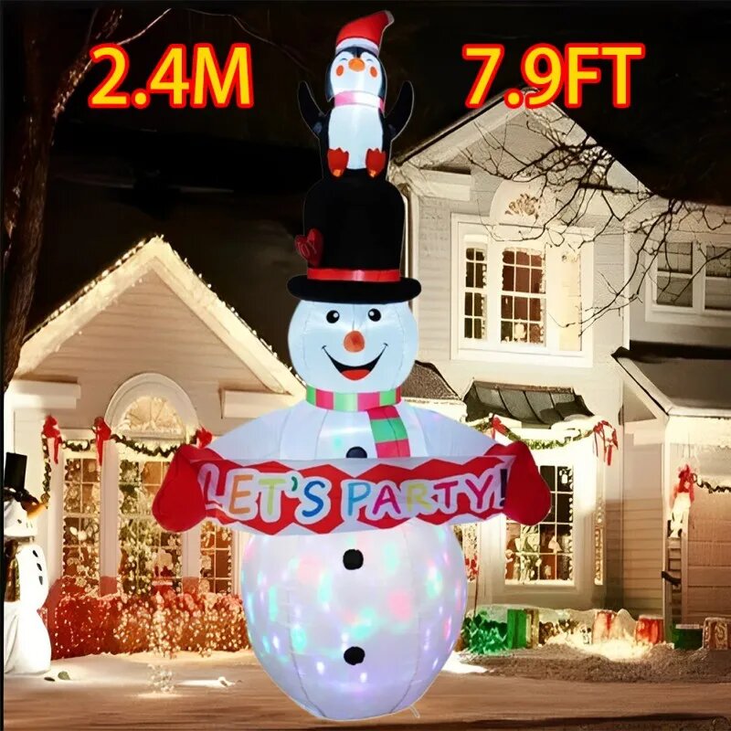 Рождественская надувная фигура CatXaa US Plug, 2.4m PFSnowman