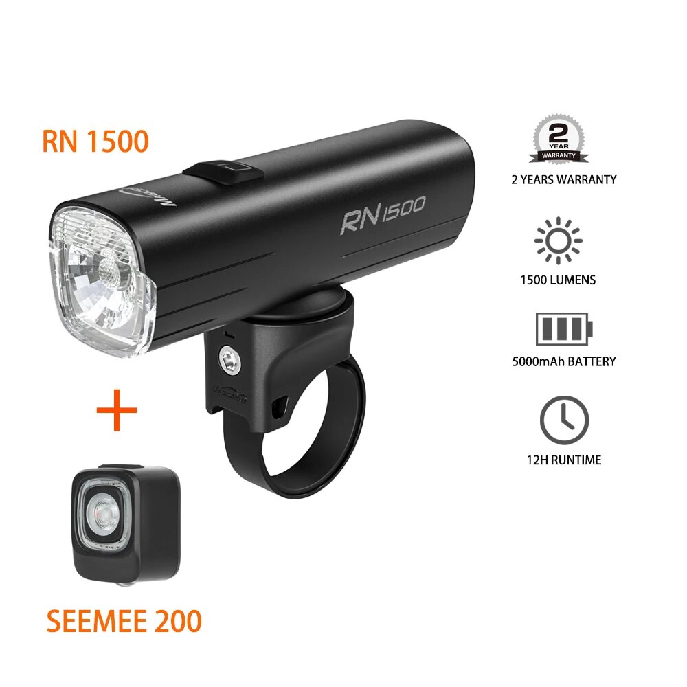 Велофара RN 1500 + SEEMEE 200, 1500 Люмен, 5000mAh