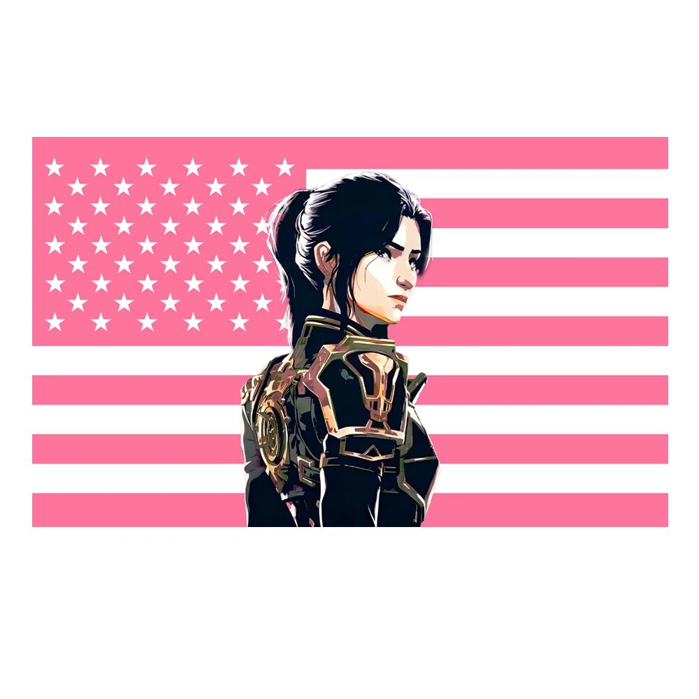 Caitlin Arcane Аниме Флаг 3x5 футов 100D, Photo C, 90 x 150cm