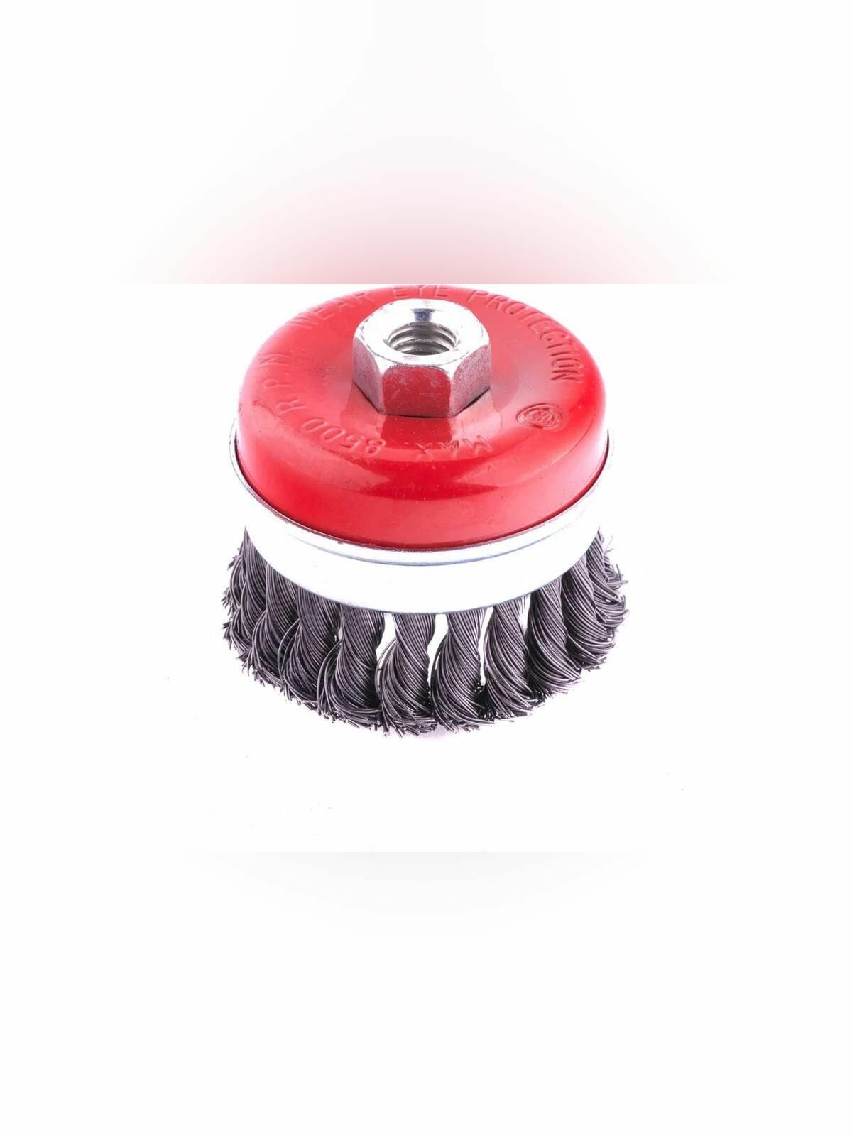 Щетка для УШМ Heavy Duty, 80 мм, М14, "чашка", крученая проволока 0.5 мм Matrix 74670