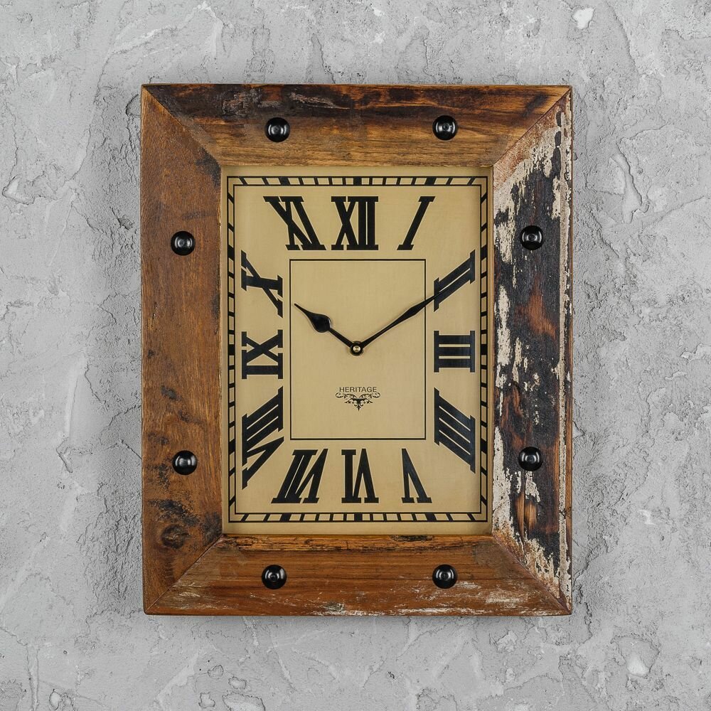 Часы настенные деревянные интерьерные Decor of today 30х40х6 см