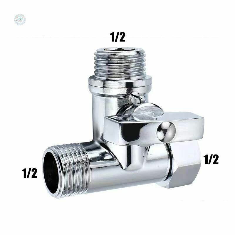 Трёхходовой шаровой кран 1/2 дюйма, латунный водоразборный кран с ручкой-бабочкой для дачи, дома и сада, простая установка и надёжная подача воды