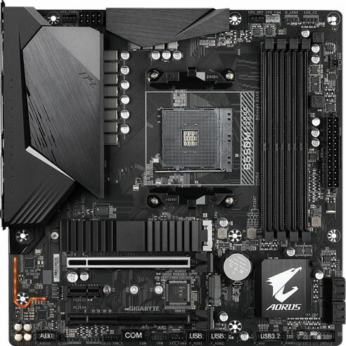 Материнская плата GIGABYTE B550M AORUS PRO-P (B550M AORUS PRO-P) - AM4, AMD B550, 4хDDR4-3200 МГц, 2хPCI-Ex16, 2хM.2, Micro-ATX