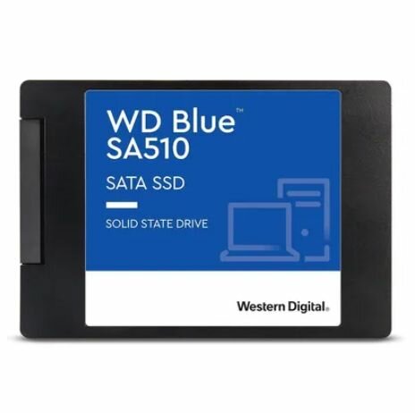 4 ТБ SSD 2.5" накопитель WD Blue SA510 (WDS400T3B0A) - SATA3 6.0 Гбит/с, чтение - 560 Мбайт/с, запись - 520 Мбайт/с, 3D TLC NAND