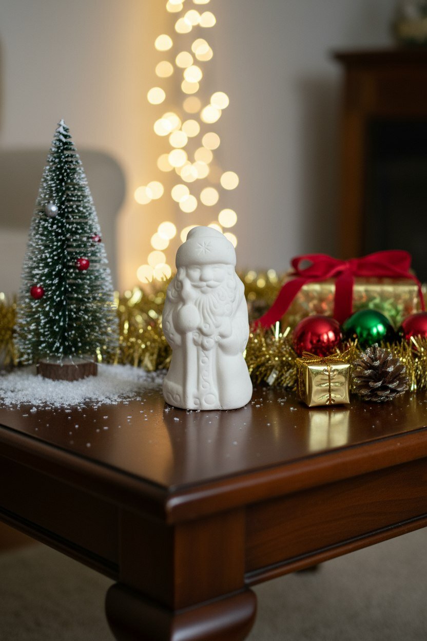 Гипсовая статуэтка для интерьера "Дед Мороз"