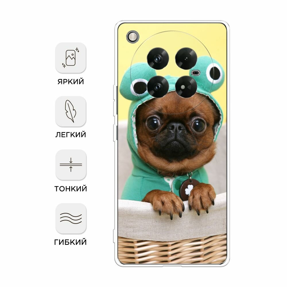 Чехол на Infinix Zero 40 5G / Инфиникс Зеро 40 5G с принтом "Собачка в шапке лягушки" — фото 1