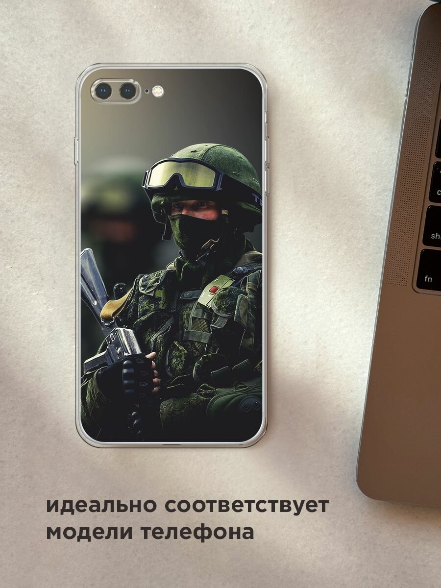 Чехол на Apple iPhone 7 Plus / Айфон 7 Плюс с принтом "Солдат" — фото 1