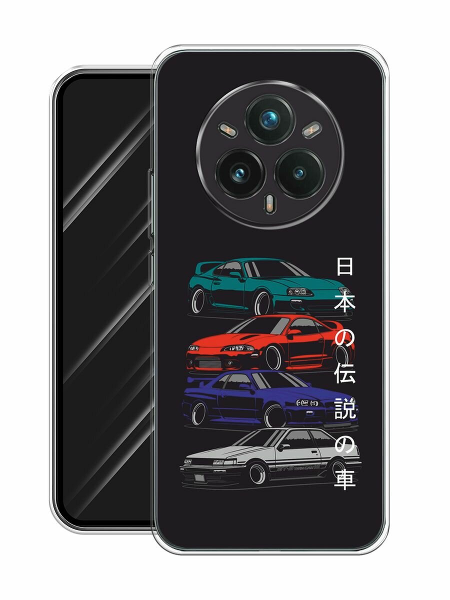 Чехол на Realme 14 Pro / Реалми 14 Про с принтом "JDM Legend cars" — фото 1