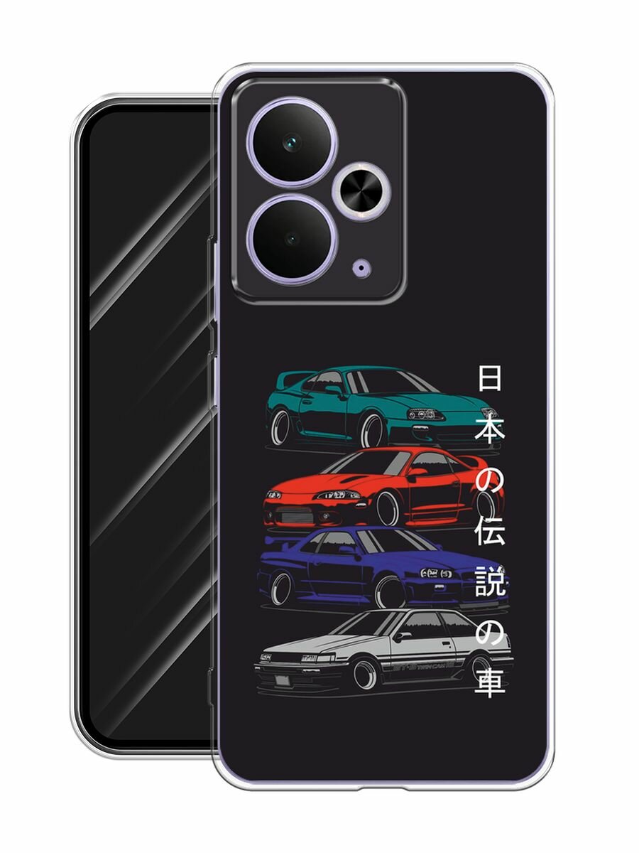 Чехол на Realme 14T / Реалми 14Т с принтом "JDM Legend cars" — фото 1