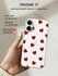 Чехол на Apple iPhone 17 / Айфон 17 с принтом "Бордовые сердечки паттерн - 14 фе...