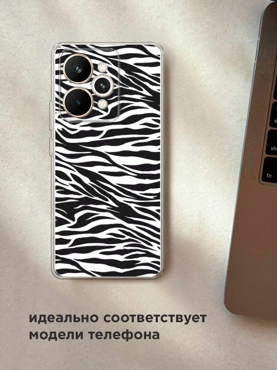Чехол на Realme 15 Pro / Реалми 15 Про с принтом "Принт зебра" — фото 1