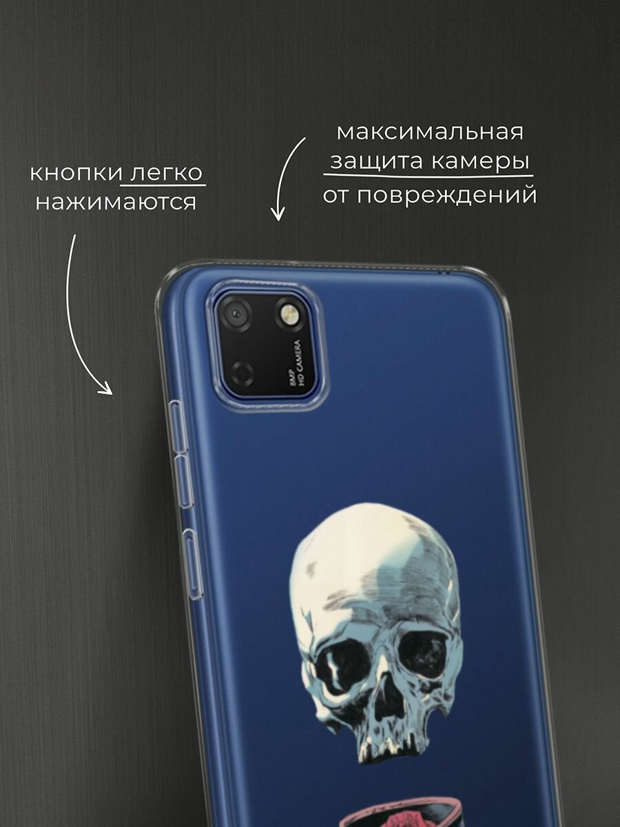 Чехол на Honor 9S/Huawei Y5p / Хонор 9S/Хуавей Y5p с принтом "Гусар", прозрачный — фото 1