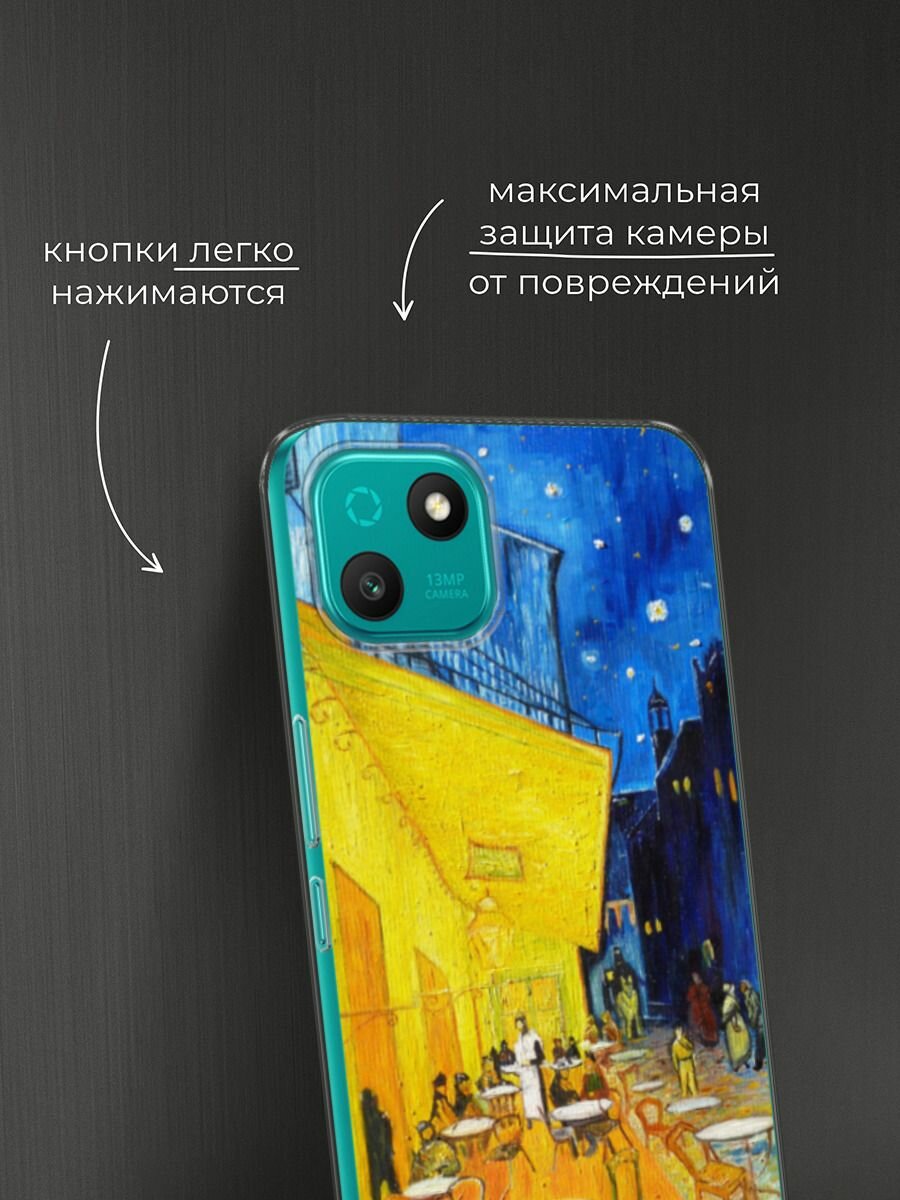 Силиконовый чехол на Wiko T10 / Вико Т10 с принтом "Ван Гог Желтый дом" — фото 1