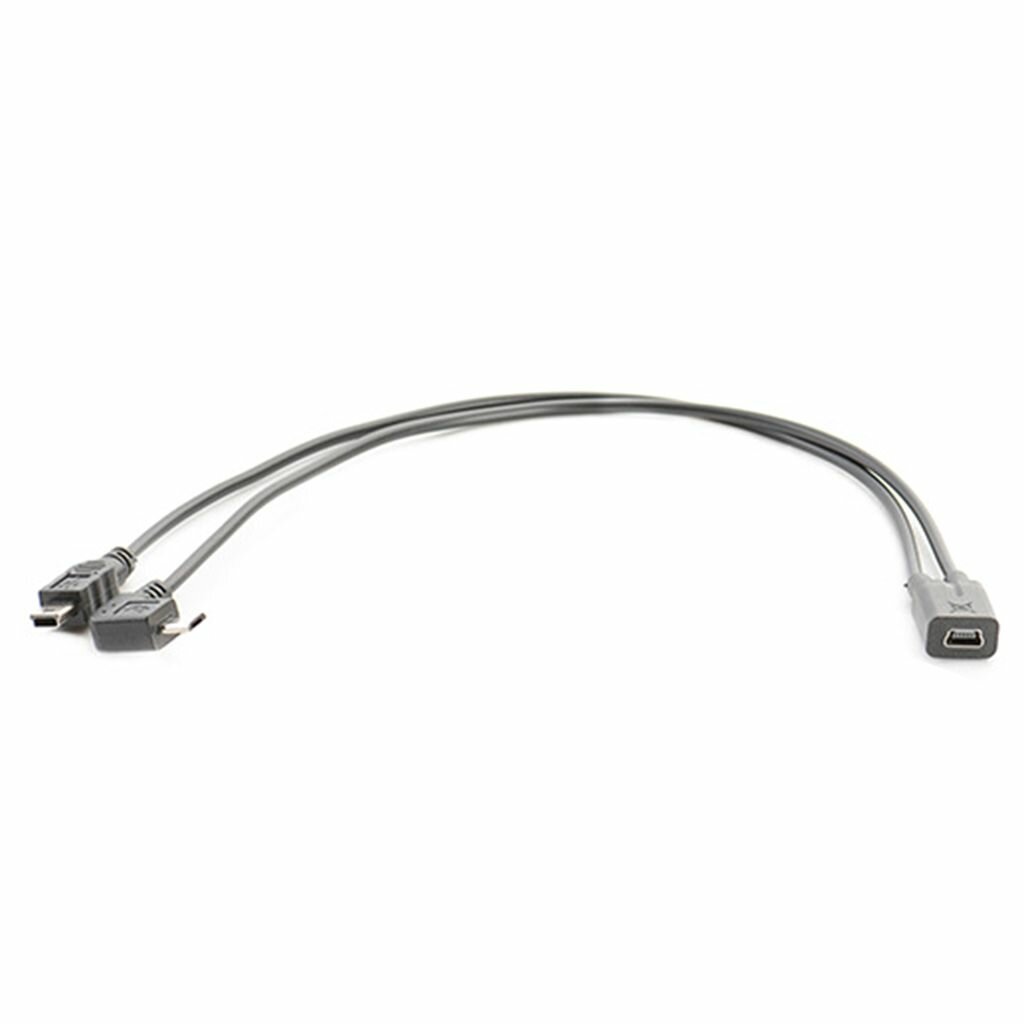 Мини-USB разветвитель 5p женский до мини-углов мужской + микро-мужская зарядка