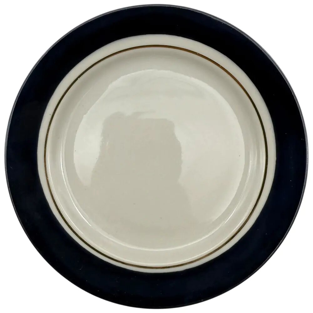 Тарелка от "Розы", 17.5 см, фарфор, позолота, 1993 г, 1 сорт, Дулево, Россия