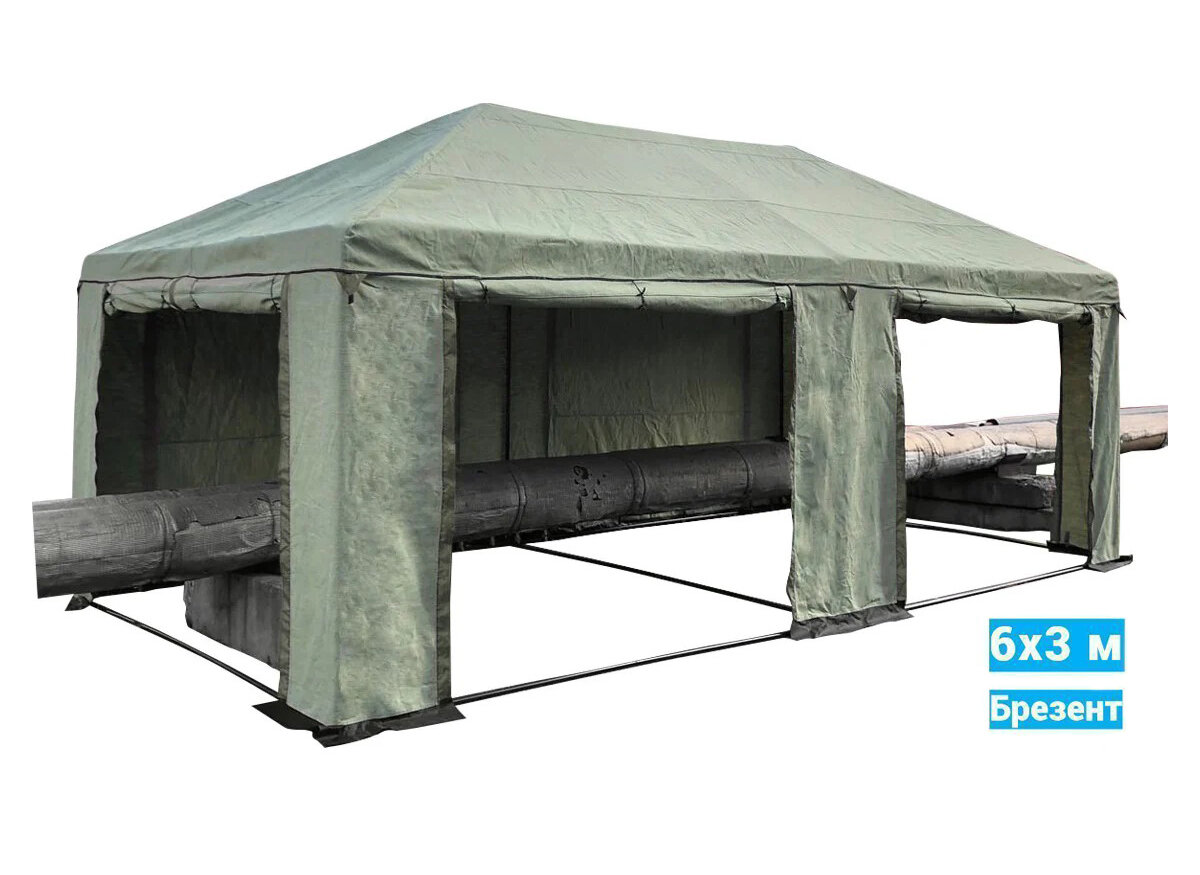 Палатка сварщика Митек Профи 6х3 м, брезент