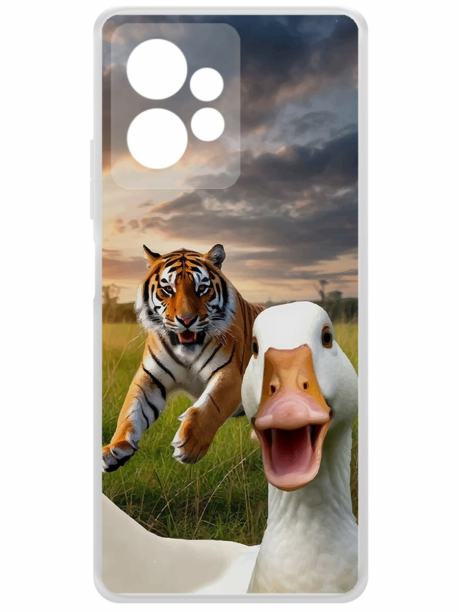Чехол-накладка Krutoff Clear Case Нас бесогонят для Xiaomi Redmi Note 12 4G