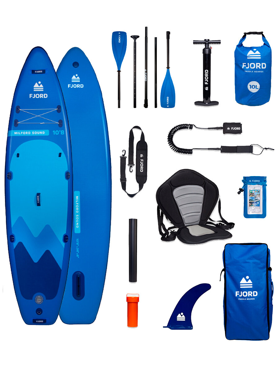 Сапборд Fjord Milford Sound 10.8х34х6 (325x86x15 см) семейный двухслойный / доска для плавания сап борд / Sup board, SUP-доска