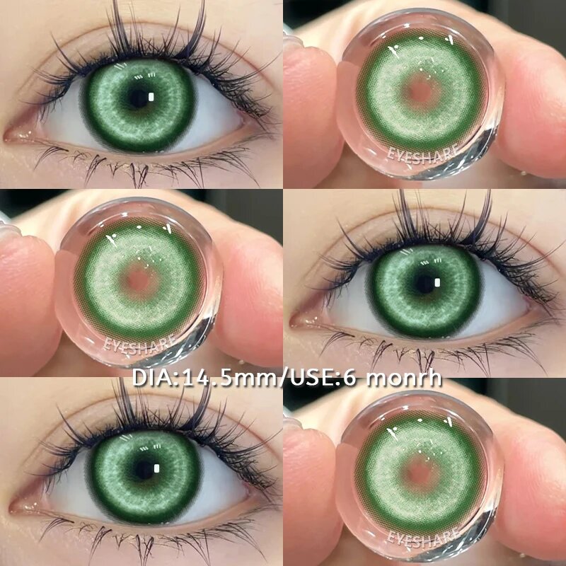 Контактные Линзы EYESHARE На Хэллоуин, 2 Шт, Фиолетовые, Для Косплея, Модные, Красивые, Одноразовые, HEMA-линзы