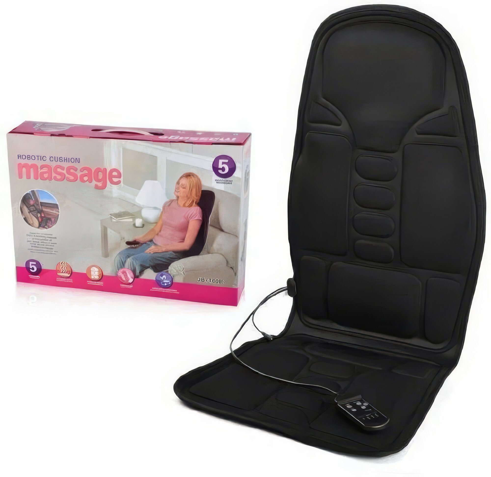 Kugu Массажная накидка с подогревом на пульте управления Massage Robotic Cushion 5