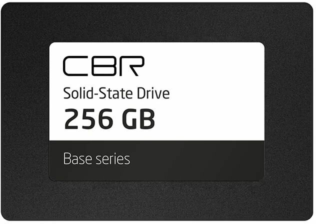 CBR SSD-256GB-2.5-BS24b, Внутренний SSD-накопитель, серия "Base", 256 GB, 2.5", SATA III 6 Gbit/s, 3D TLC NAND, R/W speed up to 550/500 MB/s, TBW (TB) 128, OEM