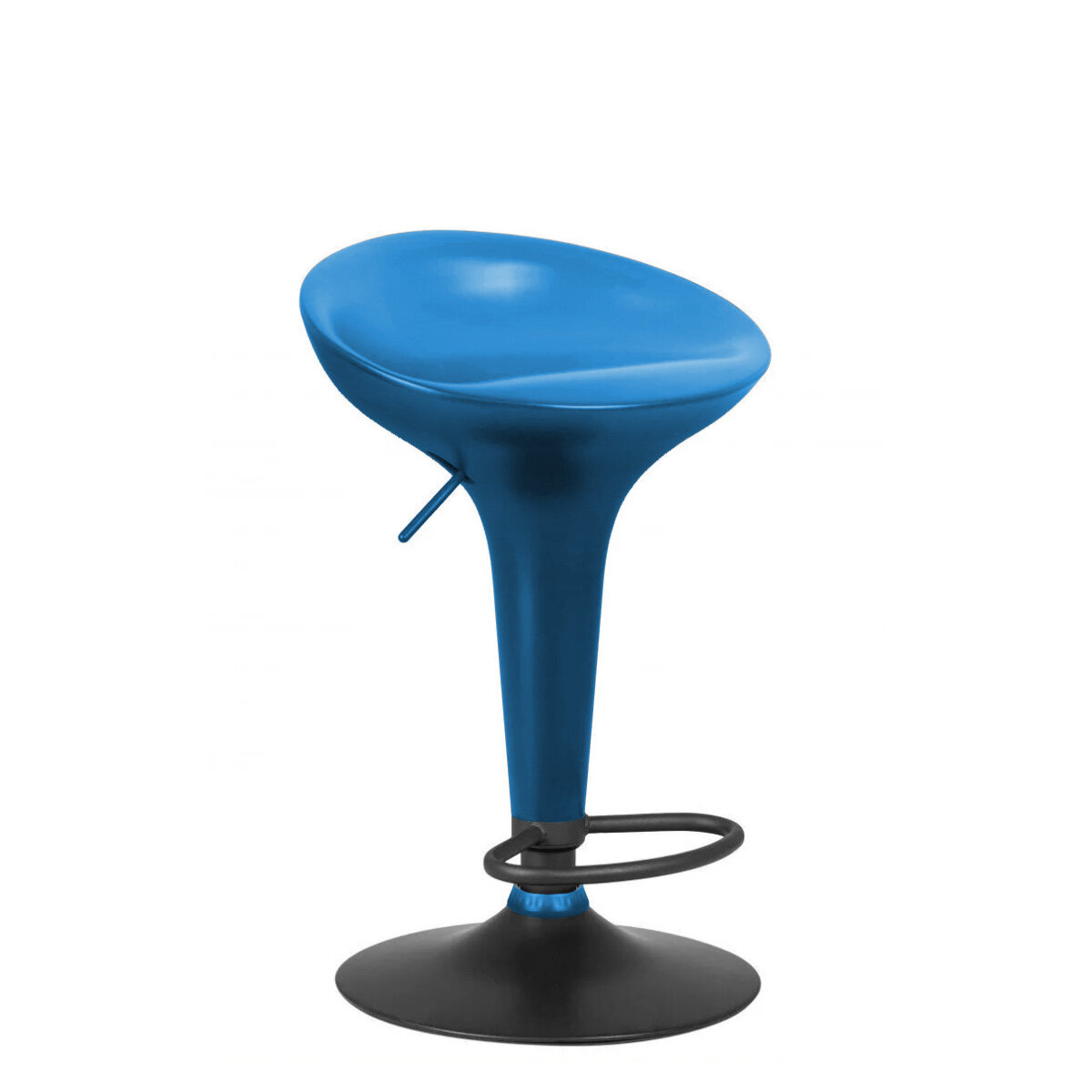 Стул барный SELMA, размер: 440х400х660(870)мм, пластик/металл, синий