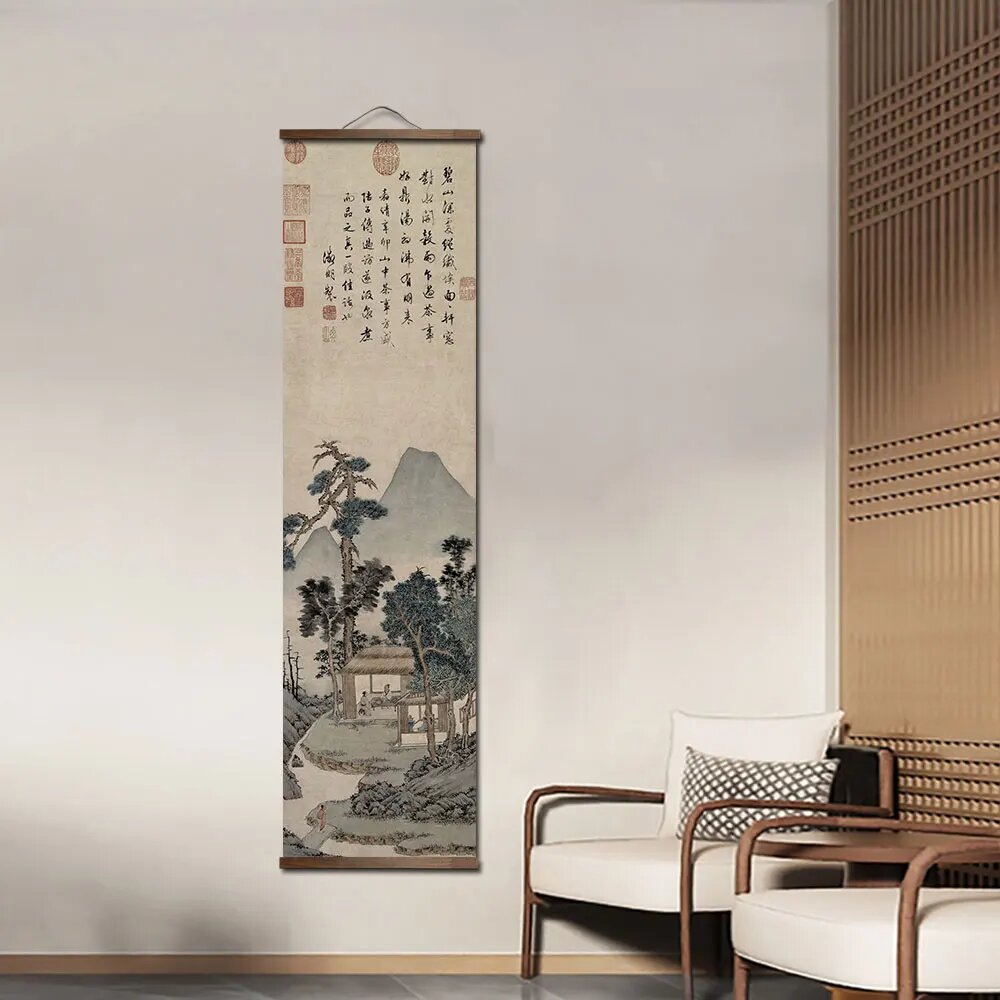 Китайская пейзажная живопись на холсте ZHUGEGE P115-1, 25x90cm-with frame