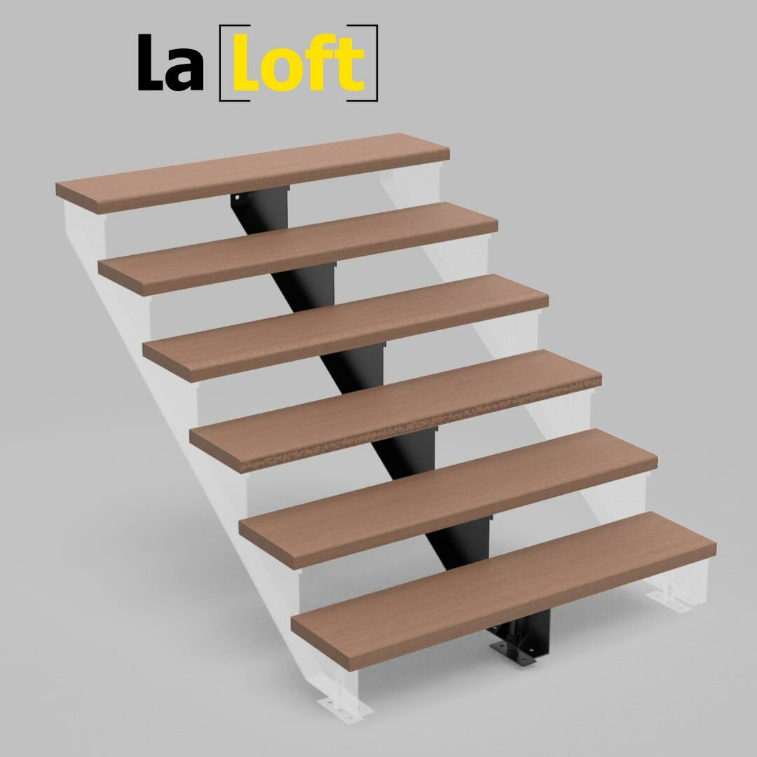 Каркас входной лестницы "Портик" на 6 ступеней (дополнительный модуль)