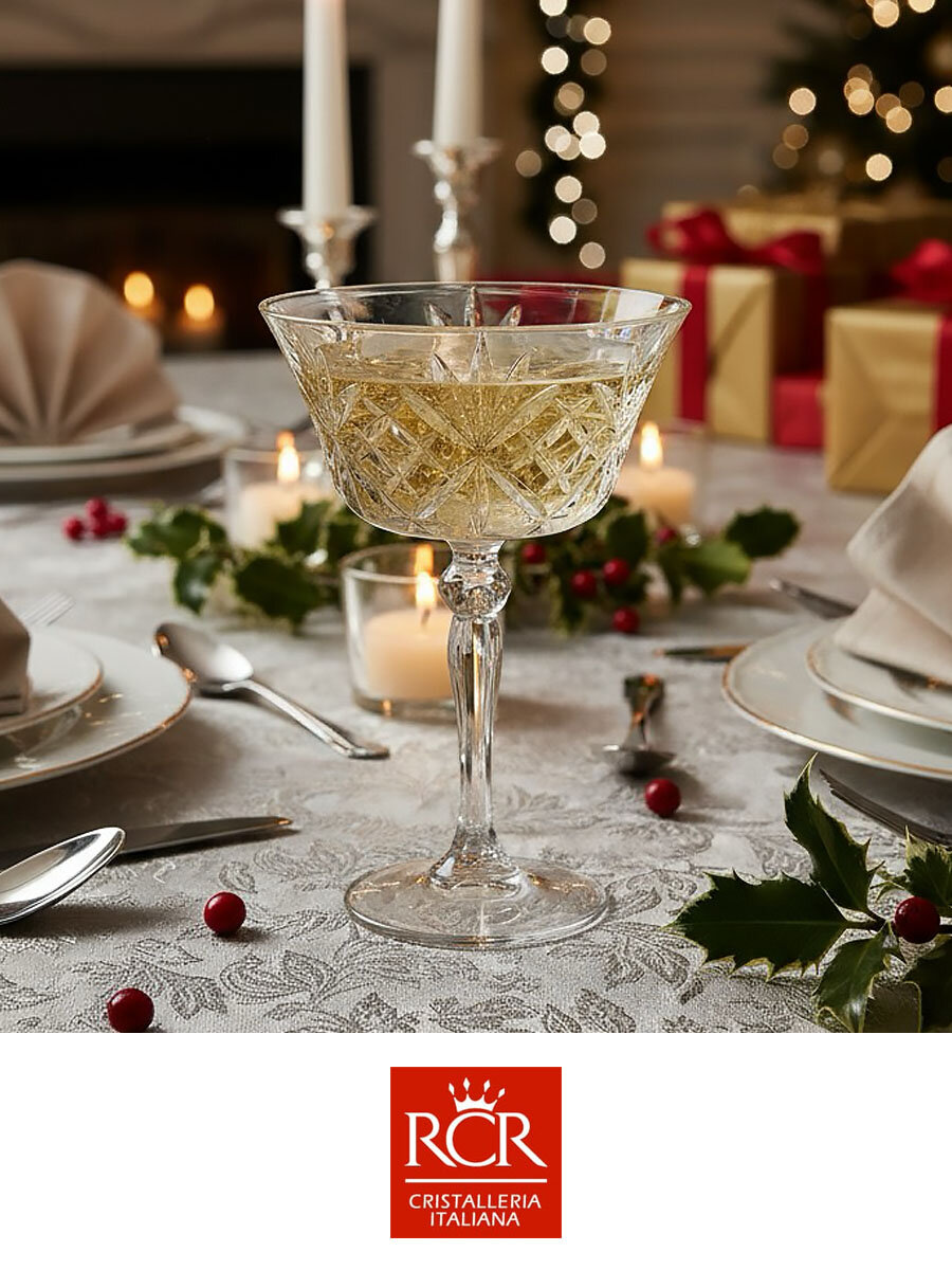 Набор бокалов винных RCR Cristalleria Italiana Melodia Coupette 160мл, 6шт