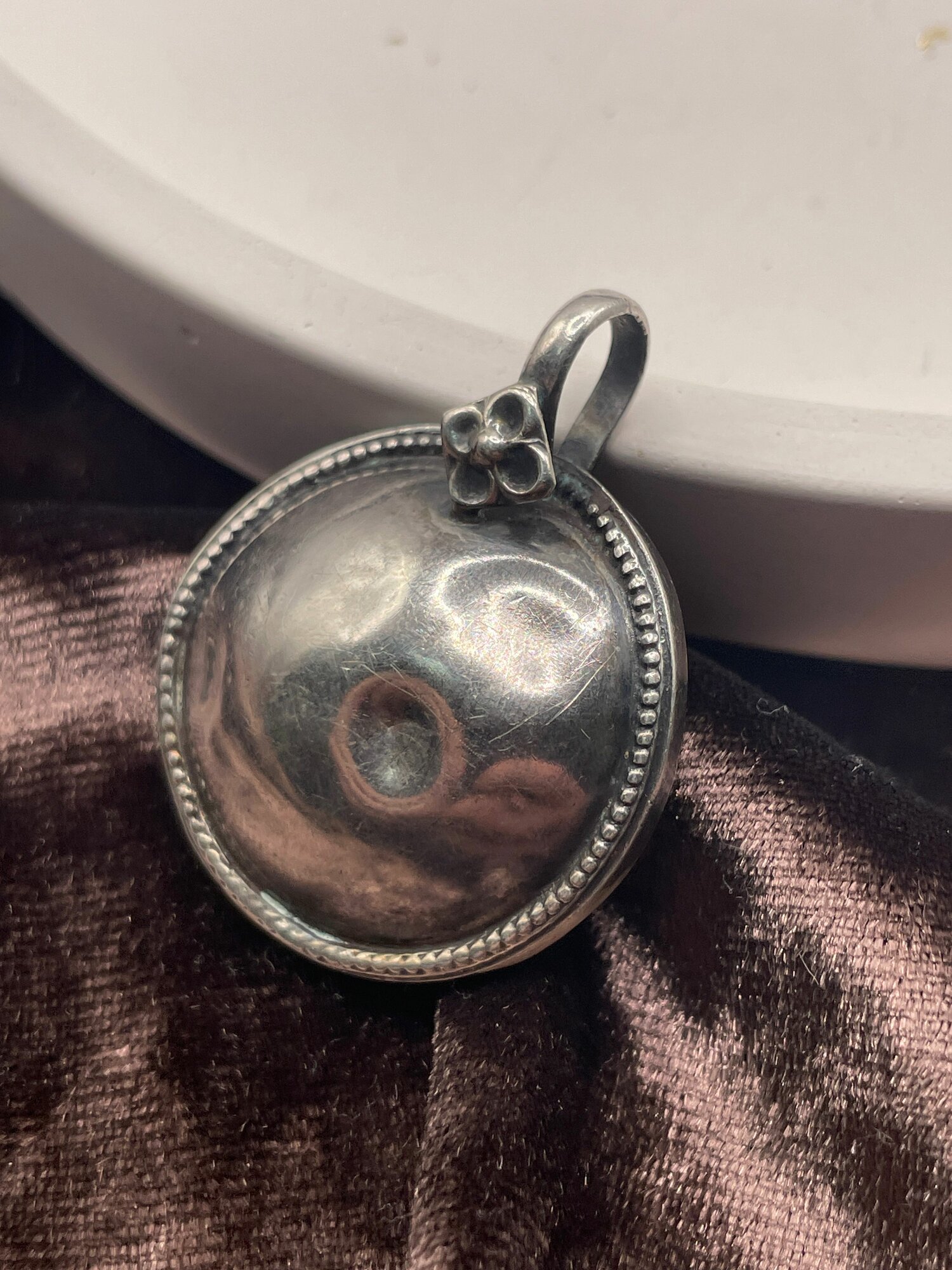 Винтажный кулон подвеска, серебрение, дефект